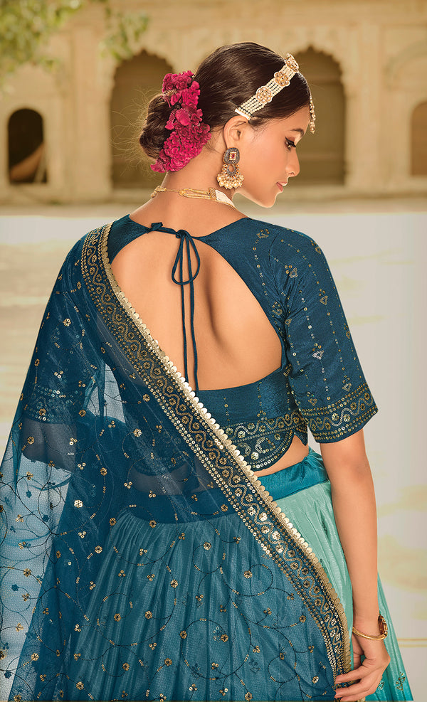 Beautiful Blue Color Lehenga Choli For Wedding– Joshindia