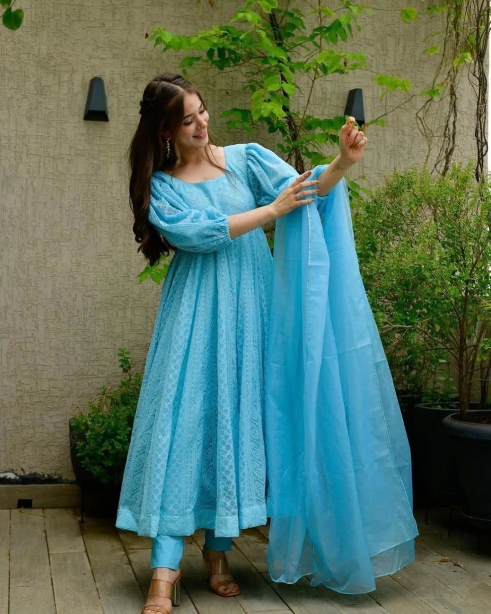 Amazing Sky Blue Color Kurta Set For Woman – Joshindia